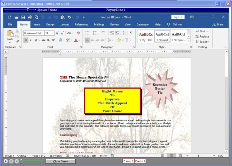 Word Tutor - Office 2016 Through 365 Essentials For The PC - EasyPass ...